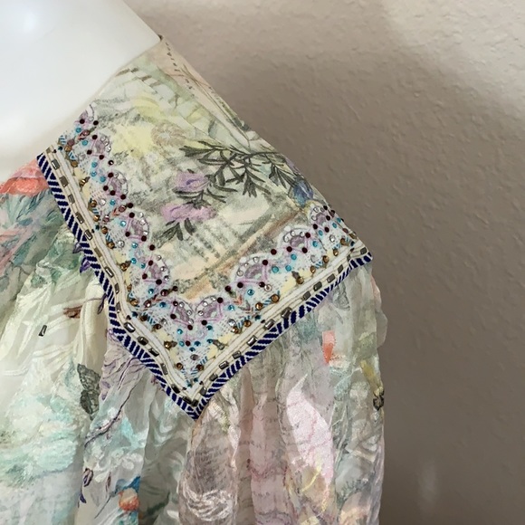 CAMILLA *Mermaid Milla* silk wrap top blouse M L